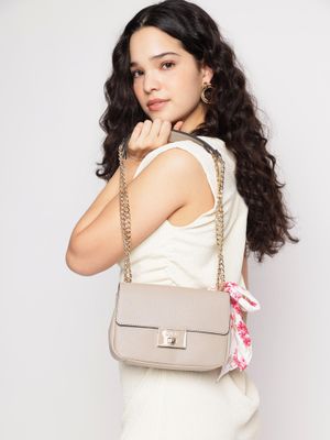 Buy Guess Taupe Solid Aine Convertible Sling Bag Online
