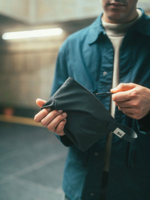 Buy DailyObjects Charcoal Flash Pouch for Men Online