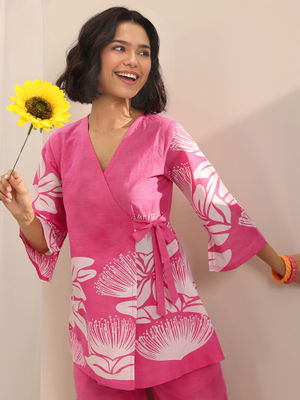 Buy Libas Pink Floral Tunic and Palazzo Online