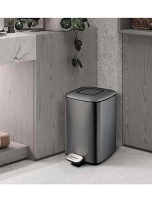 Buy OBSESSIONS Step Dustbin with Fingerprint Resistant, 6 Liters, Black ...