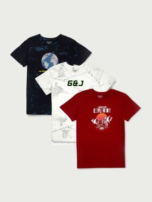 Buy Gini & Jony Boys Multi-color T-shirts Online