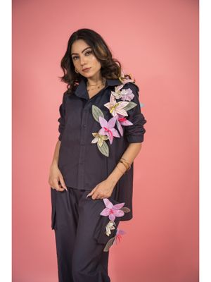 Buy SUBTLE Charcoal Gul Shirt (XS) Online