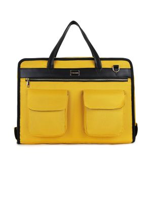 Buy RASHKI Clef Yellow Laptop Bag With Detachable Strap Online