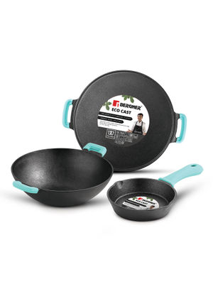Buy Bergner Eco Cast Iron 3 Piece Cookware Set Online
