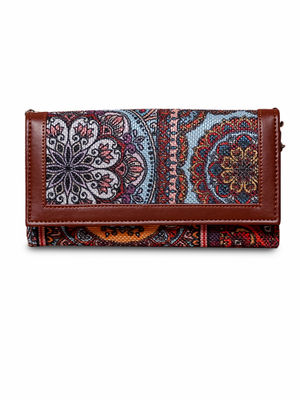 Buy Zouk Womens Multicolour Mandala Print Two Fold Wallet With ...