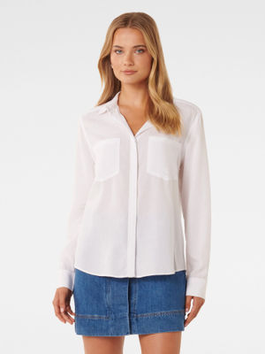 Buy Forever New Abigail Long Sleeve Denim Shirt Online