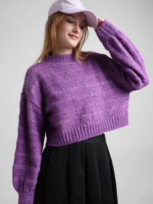 Buy ONLY Purple Loose Fit Short Pullover Online