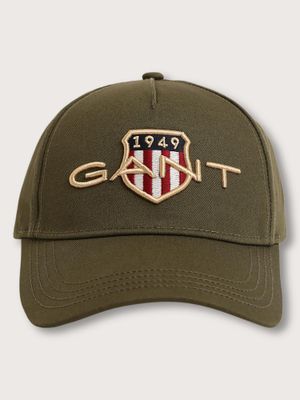 Buy GANT Men Green Embroidered Cotton Baseball Cap Online