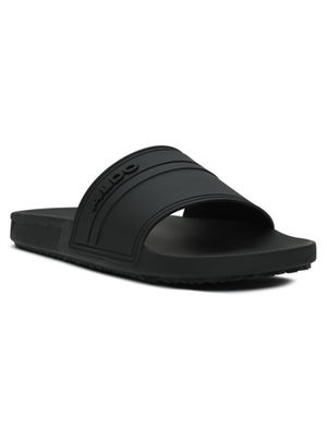 Buy Aldo Men Black Single Strap Sliders (UK 6) Online
