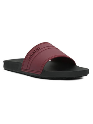 Buy Aldo Men Bordo Purple Single Strap Sliders (UK 6) Online