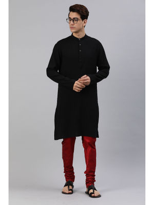 Buy Manthan Mens Maroon Cotton Solid Churidar Online