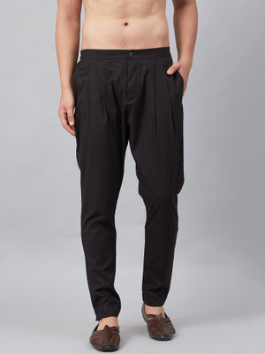 Buy See Designs Men Black Solid Trouser Style Pyjamas Online