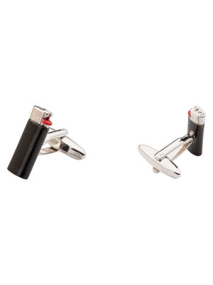 Buy The Tie Hub Black Lighter Cufflinks Online