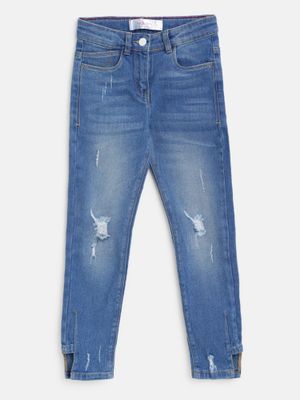 Tales & Stories Jeans : Buy Tales & Stories Girls Blue Cotton Blend ...