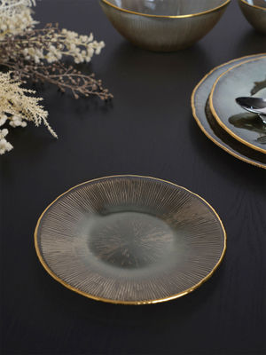 Buy Pure Home + Living Fusion Coffee Gold Dinner Plate Online