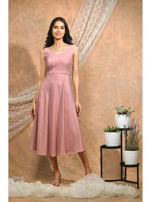 Buy Kosha By Nilima Nude Midi Dress. (XS) Online