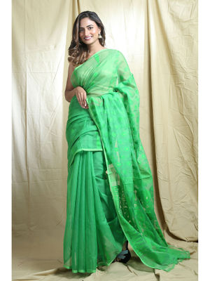 Arhi handloom_sarees_women_indianwear : Buy Arhi Light Green Silk ...