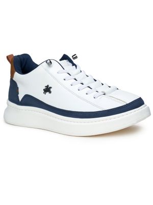 Buy BUCKAROO Navy Blue EMILIO Premium Vegan Synthetic Sneakers for Men ...