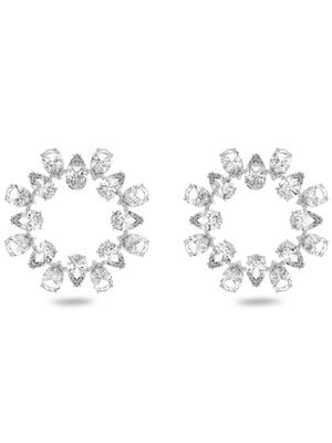 Buy SWAROVSKI Matrix Pear Cut White Rhodium Plated Drop Earrings Online