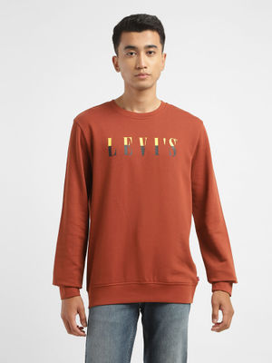 Buy Levi's Men's Brand Logo Rust Crew Neck Sweatshirt Online