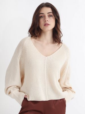 Buy RAREISM Henares Off White Knitted Sweater Online