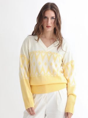 Buy RAREISM Ronnie Yellow Knitted Sweater online