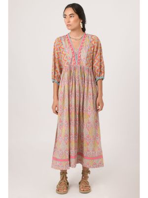 Buy Prakriti Jaipur Paisley Shell Dress In Pink & Multi Online