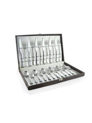 Buy FNS Victoria 24 Pc Cutlery Set with Box Packaging (6 Dinner Spoon ...