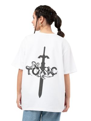 Buy RHINO CULT Women's Toxic Sword Oversize T-Shirt (XS) Online