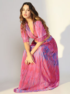Buy SHOWOFF Women Pink Dyed Co-Ord (Set of 2) (XS) Online