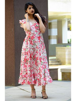 Buy Femme Sequel Wildflower Wrap Maxi Dress Online