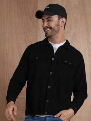 Buy PRONK Men Black Solid Full Sleeves Jacket (S) Online