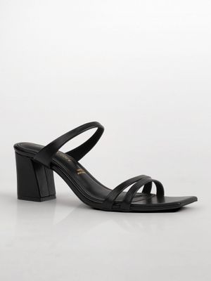 Buy Signature Sole Ebony Chic Block Heel Sandals (EURO 35) Online