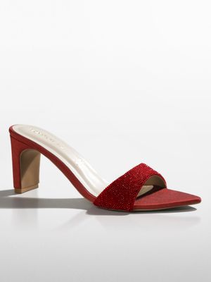 Buy Signature Sole Ruby Glaze Sparkle Heels (EURO 35) Online