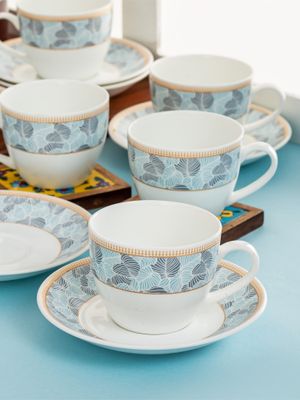 Buy CLAY CRAFT Fine Ceramic Super Series Cup & Saucer Set Of 12 ( 6 ...