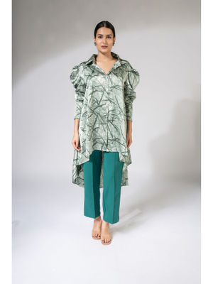 Weaving Cult Co-ord Set : Buy Weaving Cult Green Abstract Printed ...