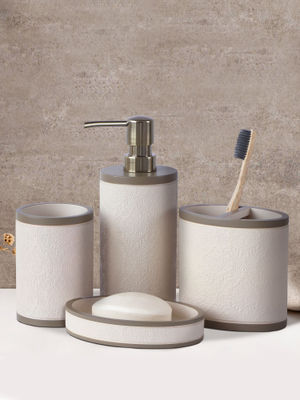 Buy OBSESSIONS Polyresin 4Pc Bathset, Beige Online