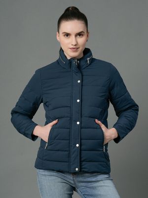 Buy Mode By Red Tape Women Teal Padded Jacket Online