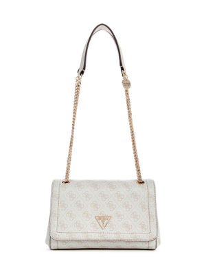Buy Guess Bone Logo Monogram Polyurethane Noelle Convertible Handbag Online