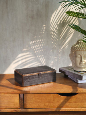 Buy Pure Home + Living Large Brown Boris Lid Box Online