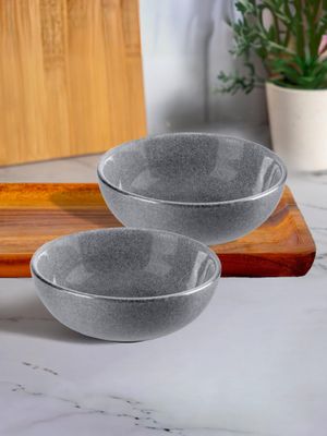 Buy Anko 700ml Grey Glazed Stoneware Bowls (Pack of 2) Online