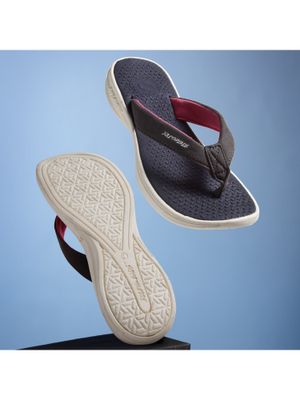 Buy SOLETHREADS Sally Navy Blue Solid Women Flip Flops Online