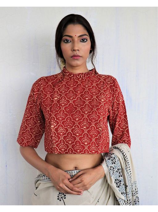 Buy Stylish Maroon Blouse Collection At Best Prices Online