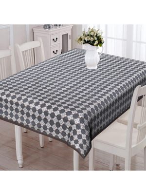 Buy Texstylers Brown Pure Cotton Printed 6 Seater Dining Table Cloth ...