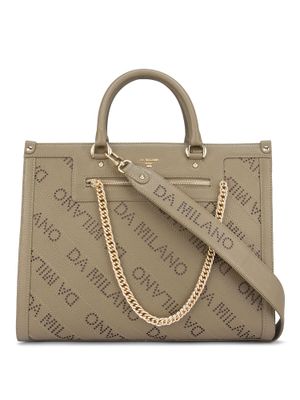 Buy Da Milano Leather Brown Satchel Bag Online