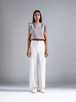 PRIMAL GRAY Crop Tops : Buy PRIMAL GRAY Grey Organic Cotton Rolled ...