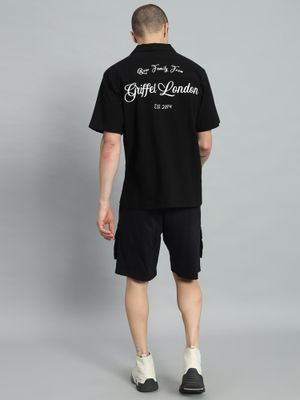 Buy Griffel Men Black Printed Co-Ord Set (S) Online