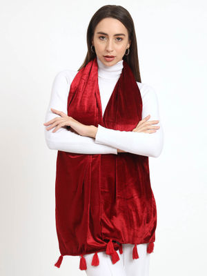 Buy ANVI Be Yourself Double Sided Velvet Rectangular Oblong Muffler ...