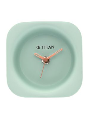 Buy Titan Contemporary Sea Green Colour Table Clock Online