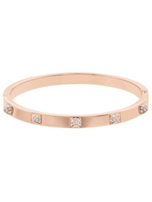 Buy SWAROVSKI Dextera Bangle In White Rose Gold-Tone Finish size-l Online